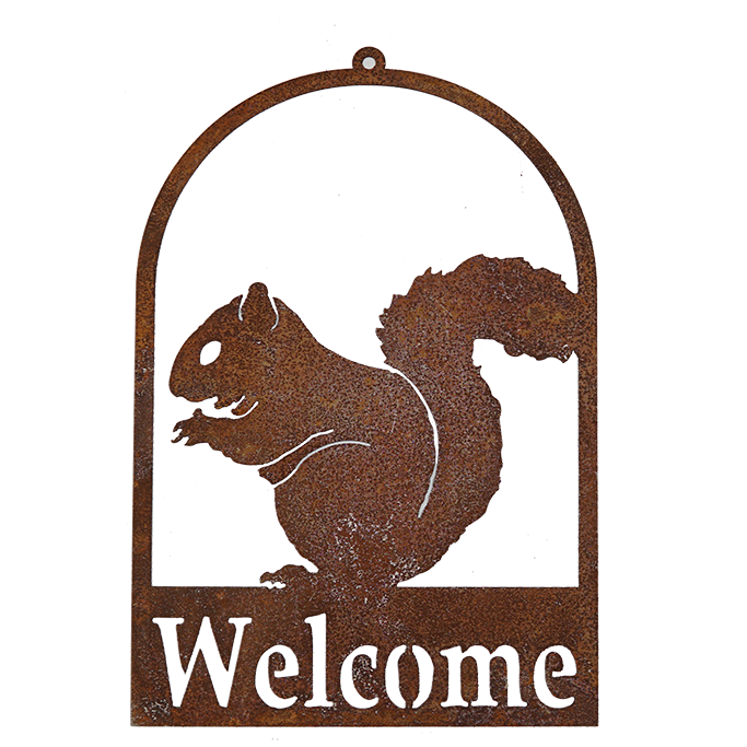 *W3943 Squirrel Welcome Signs - SET OF 5
